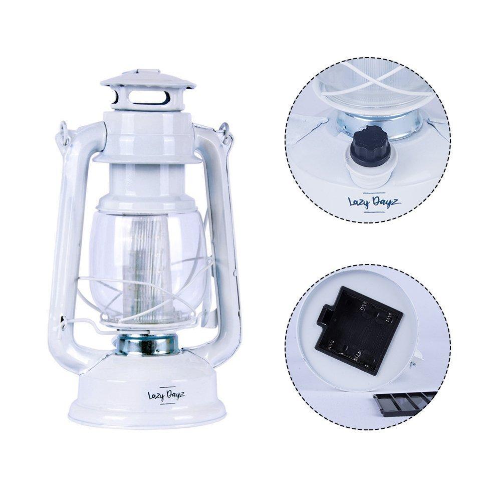 12 LED Solid Metal Camping Hurricane Lantern
